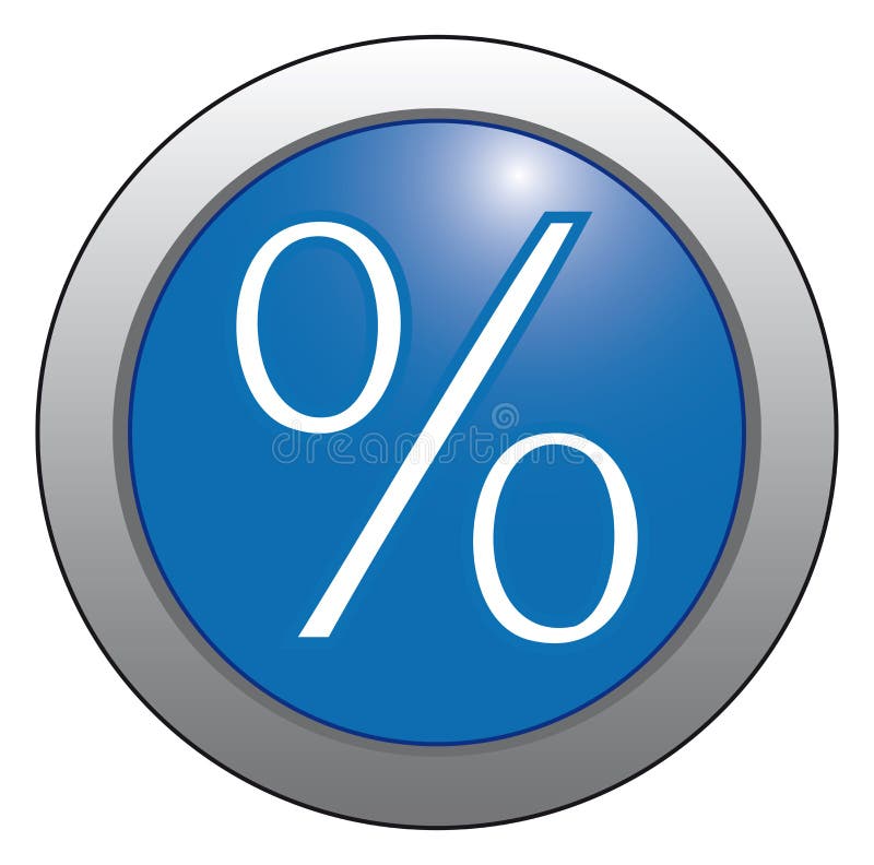 Icon Interest on a Blue Background. Stock Vector - Illustration of ...