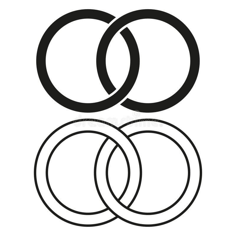 Icon Interlocking Circles. Unity Simplicity Symbol. Elegance in Design ...