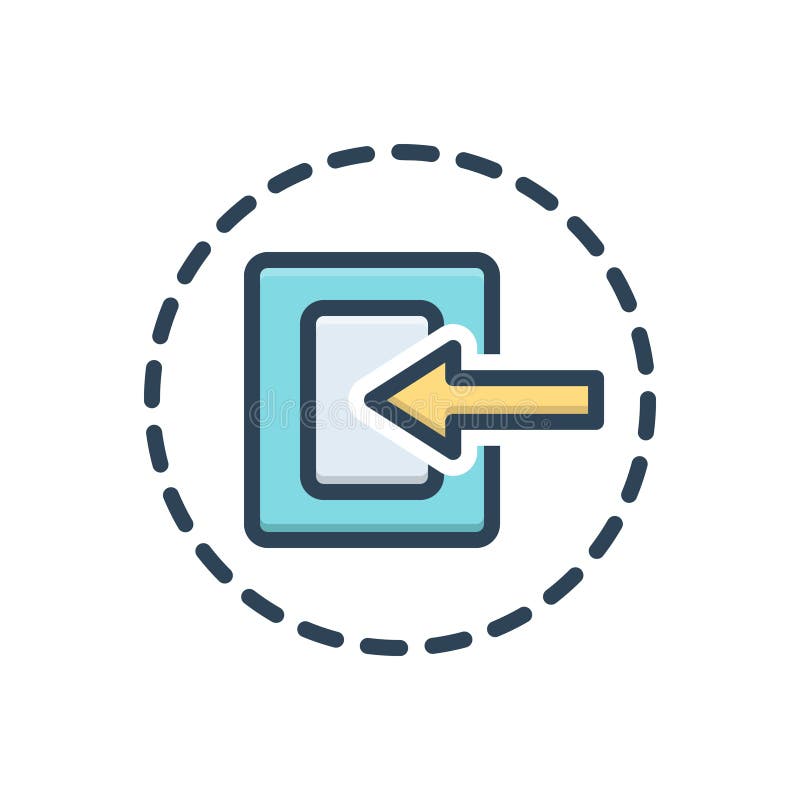 Color Illustration Icon for Internal, Inner and Inlying Stock ...