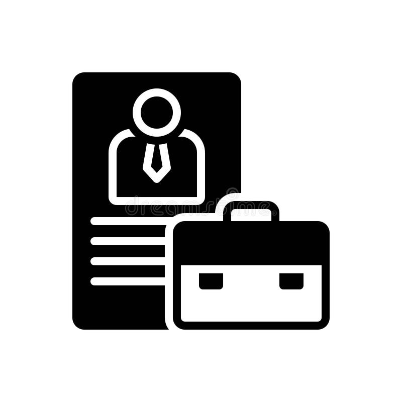 Black Solid Icon for Internship, Career and Education Stock Vector ...