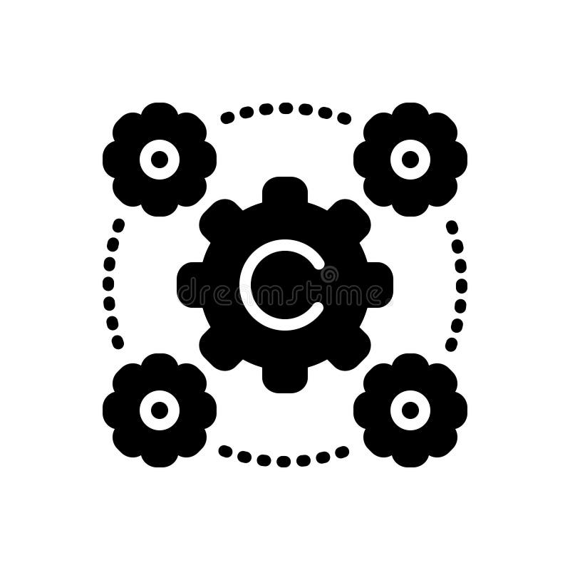 Black Solid Icon for Interoperability, Difference and Odds Stock Vector ...