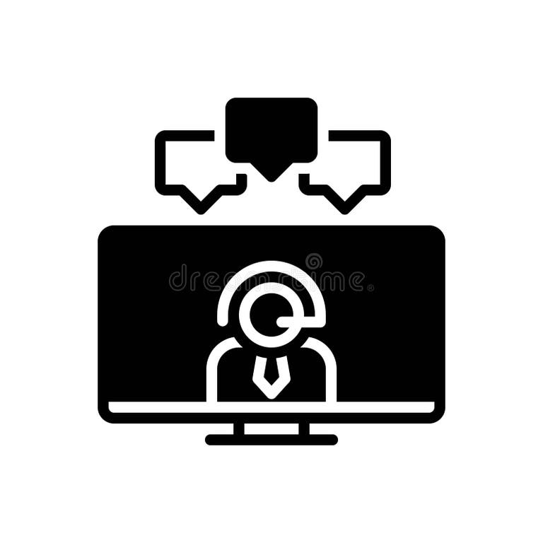 Black Solid Icon for Interpreted, Decode and Explain Stock Vector ...