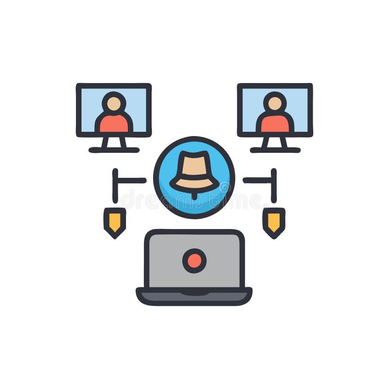 Icon of Intrusion Detection for Compliance Stock Illustration ...
