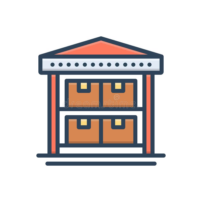 Color Illustration Icon for Inventory, Warehouse and Cargo Stock Vector ...