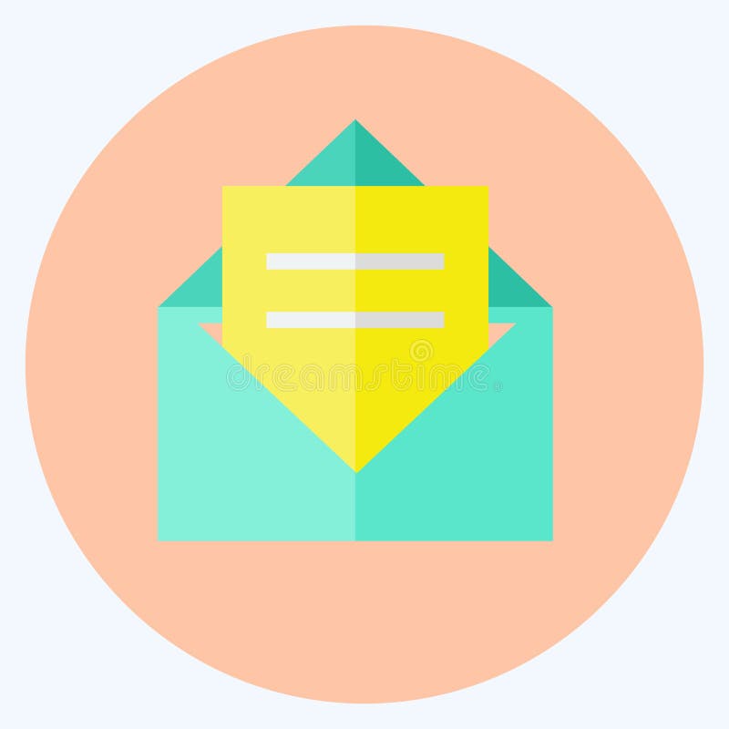 Icon Invitation. Suitable for Party Symbol. Flat Style. Simple Design ...