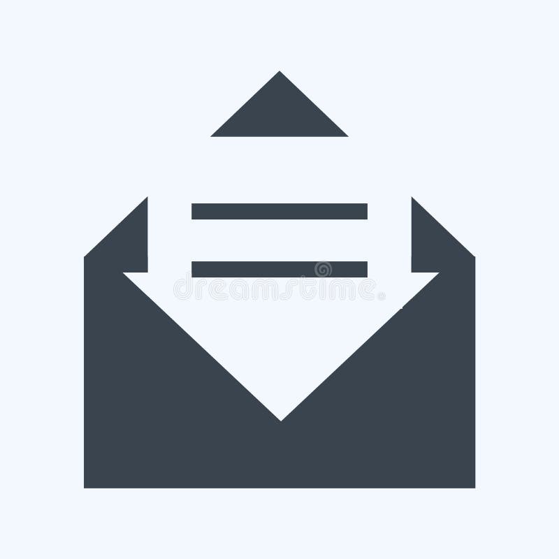 Icon Invitation. Suitable for Party Symbol. Glyph Style. Simple Design ...