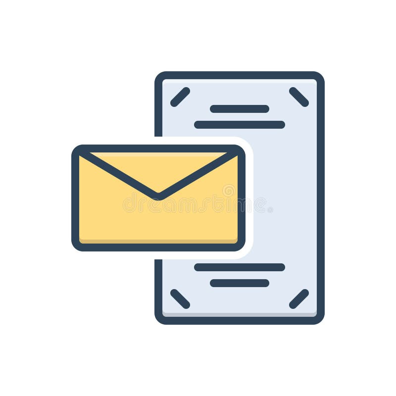 Color Illustration Icon for Invitations, Card and Communication Stock ...