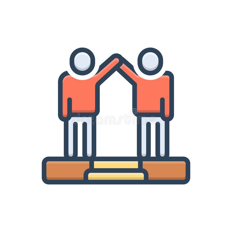 Color Illustration Icon for Involved, Besmeared and Friend Stock ...