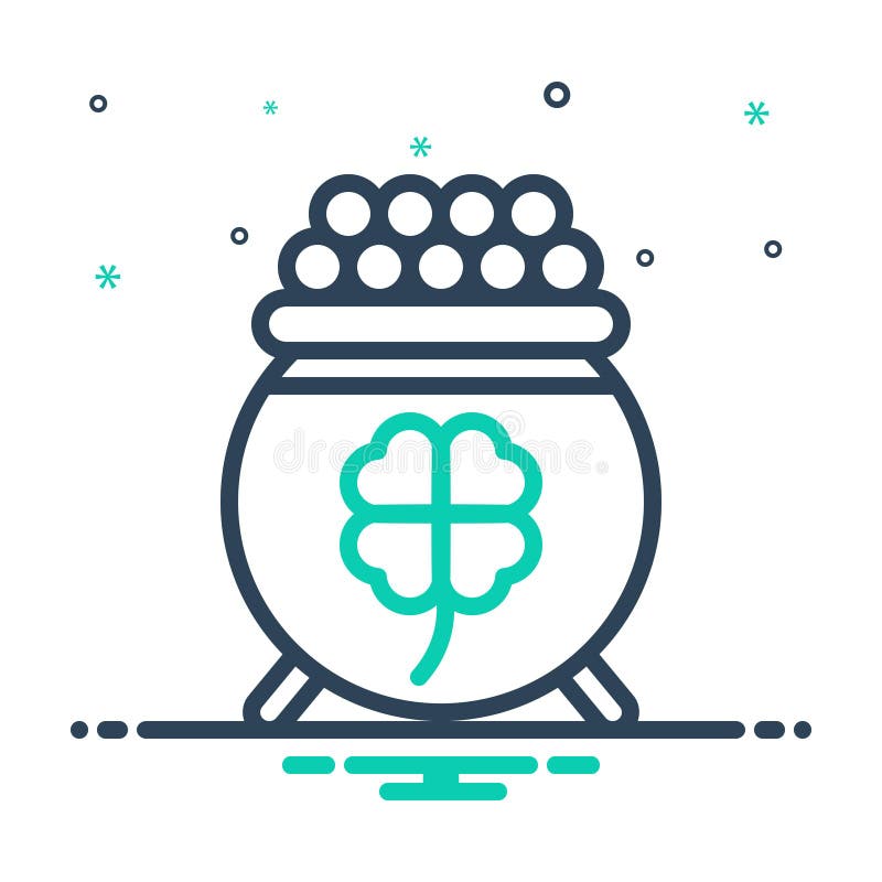 Mix Icon for Irish, Celebration and Pot Stock Illustration ...