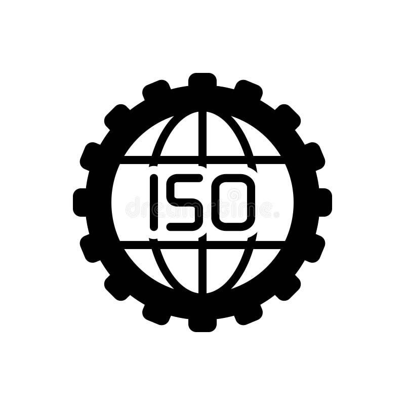 Black Solid Icon for Iso, Certificate and International Stock Vector ...