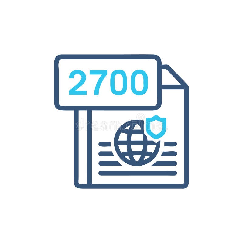 Icon of ISO 27001 for Compliance Standards Stock Image - Illustration ...