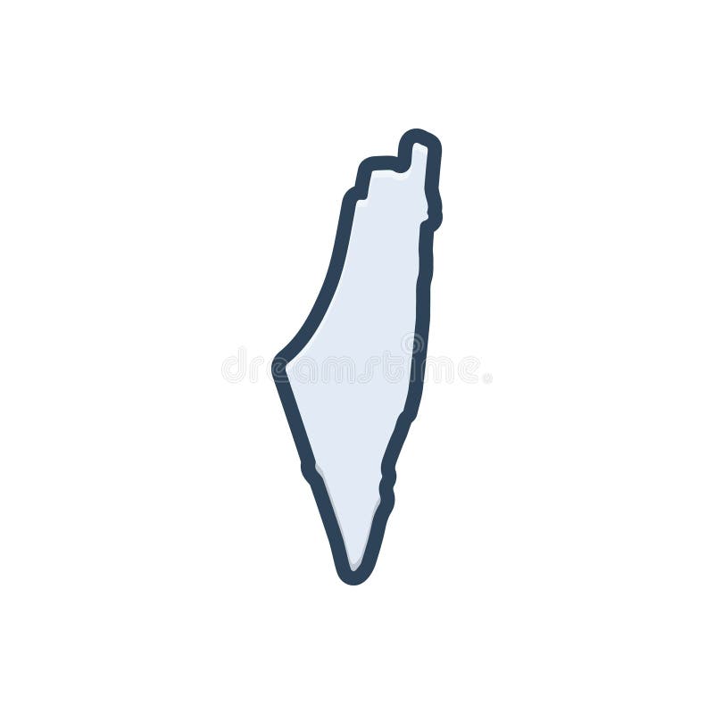 Color Illustration Icon for Israel, Map and Region Stock Illustration ...