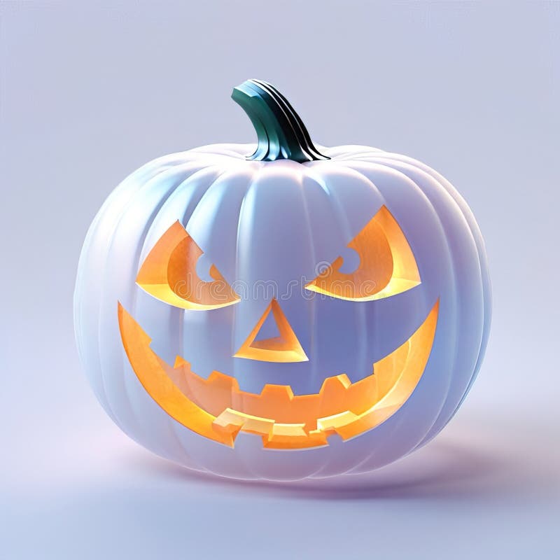 Icon of Jack O Lantern, Glossy Glass Style Stock Illustration ...