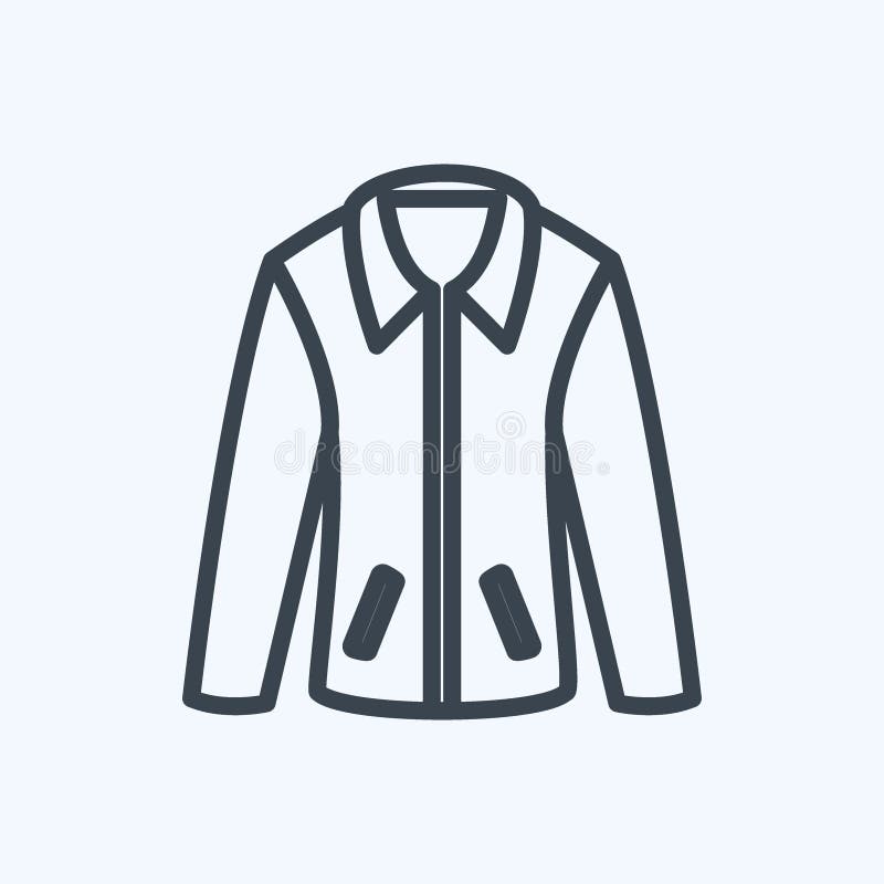 Icon Jacket. Suitable for Men Accessories Symbol. Line Style. Simple ...