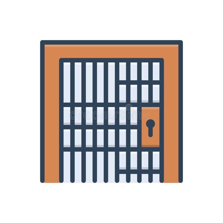 Color Illustration Icon for Jail, Imprisonment and Prison Stock ...