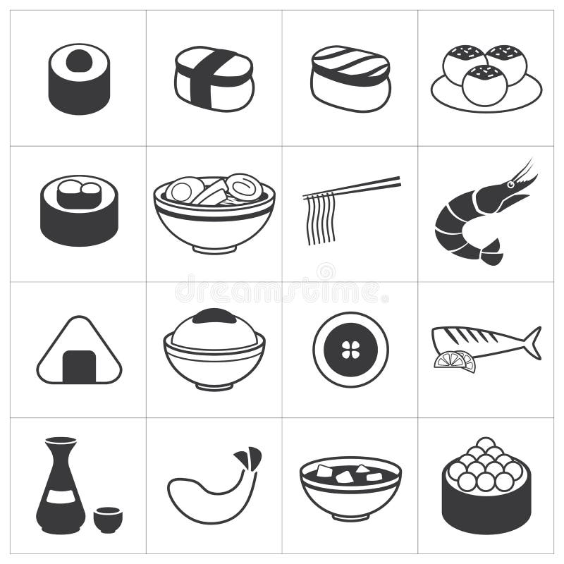 Icon japan food stock vector. Illustration of symbol - 54112351