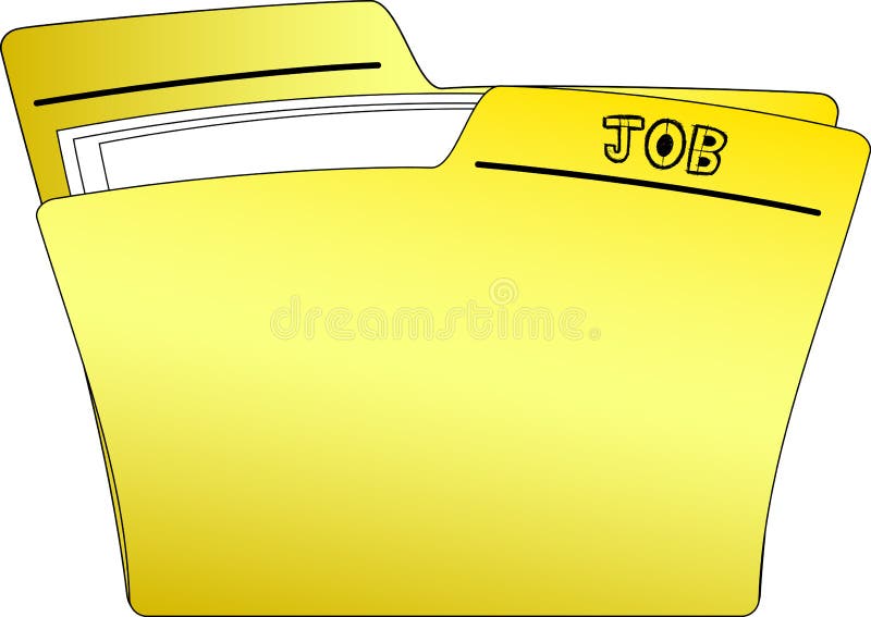 Icon Job Folder - Vector stock vector. Illustration of vector - 110718870