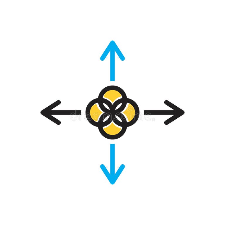 Multi Color Icon for Join, Unite and Liken Stock Vector - Illustration ...