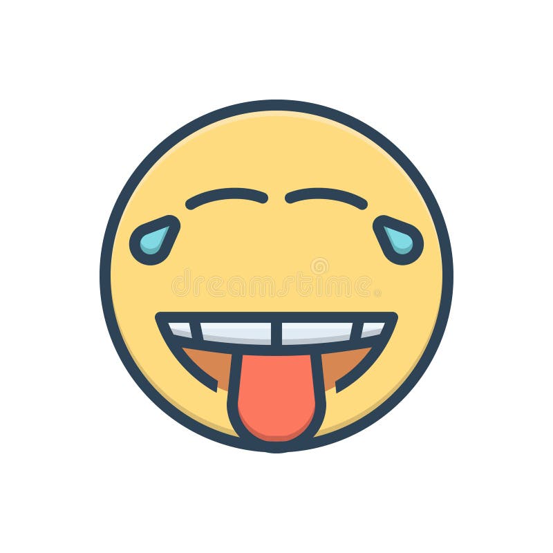 Color Illustration Icon for Joke, Laugh and Banter Stock Illustration ...