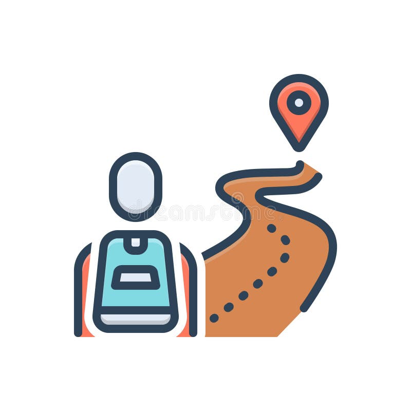 Color Illustration Icon for Journey, Travel and Location Stock Vector ...