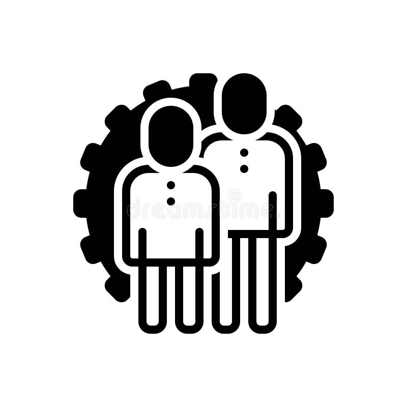 Black Solid Icon for Junior, Younger and Youngest Stock Vector ...