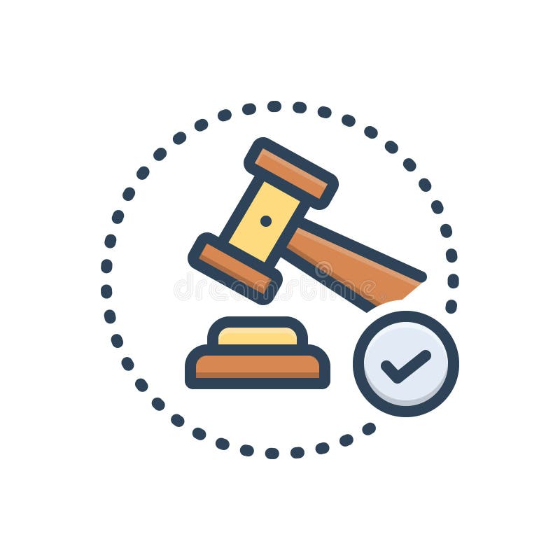 Color Illustration Icon for Justify, Legitimate and Licit Stock ...