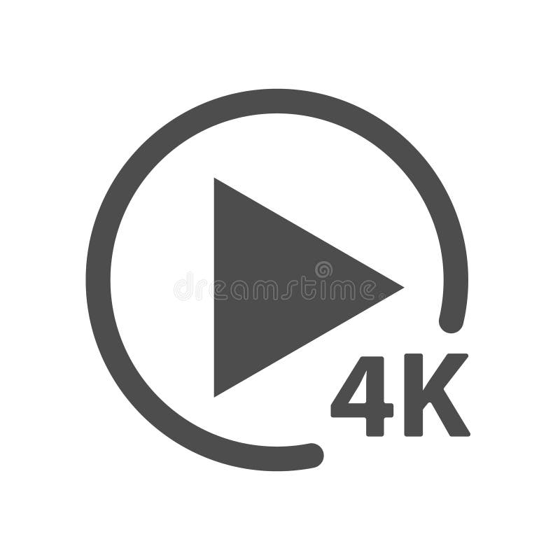 Icon of the 4K Player. Illustration for Website, Application and ...