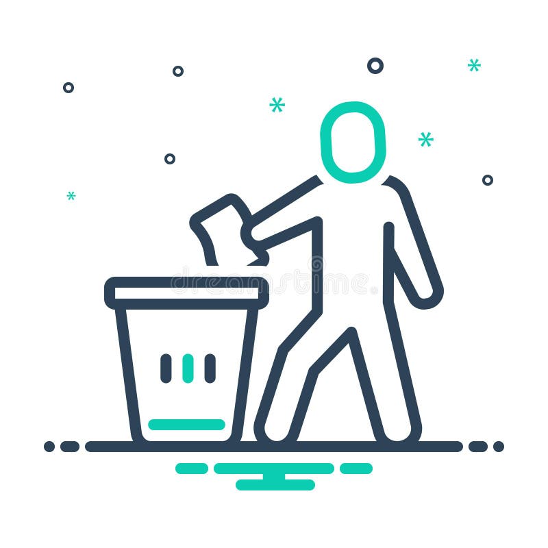 Mix Icon for Keeps, Trash and Drop Stock Vector - Illustration of ...