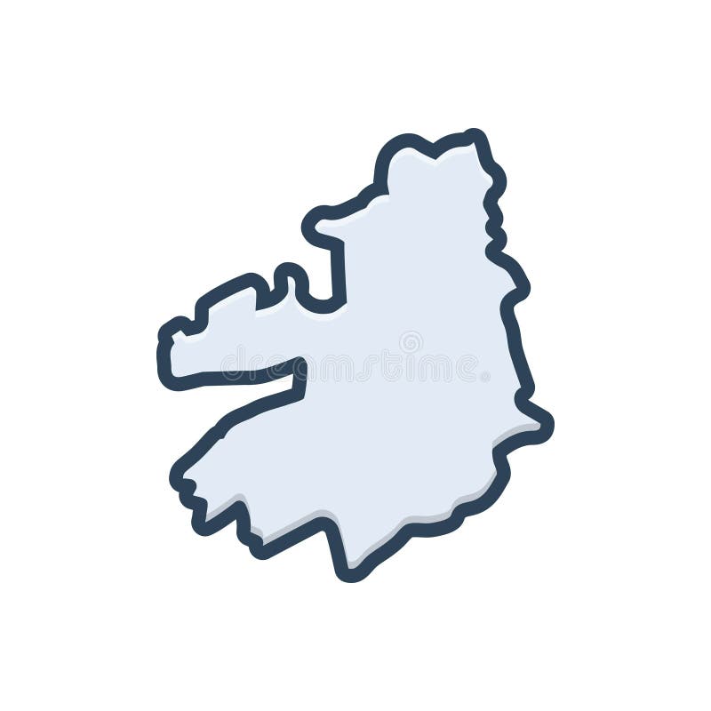 Color Illustration Icon for Kerry, Map and Ireland Stock Vector ...