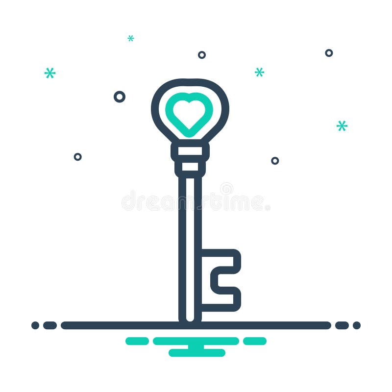 Mix Icon for Key, Clef and Lock Stock Vector - Illustration of keyclef ...