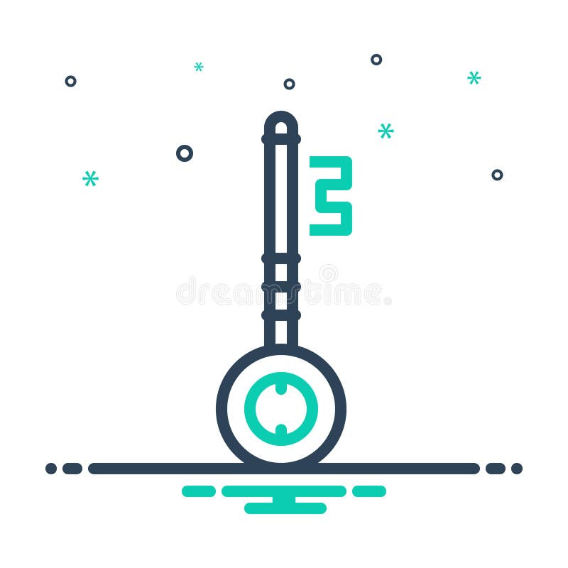Mix Icon for Key, Latchkey and Lock Stock Vector - Illustration of ...