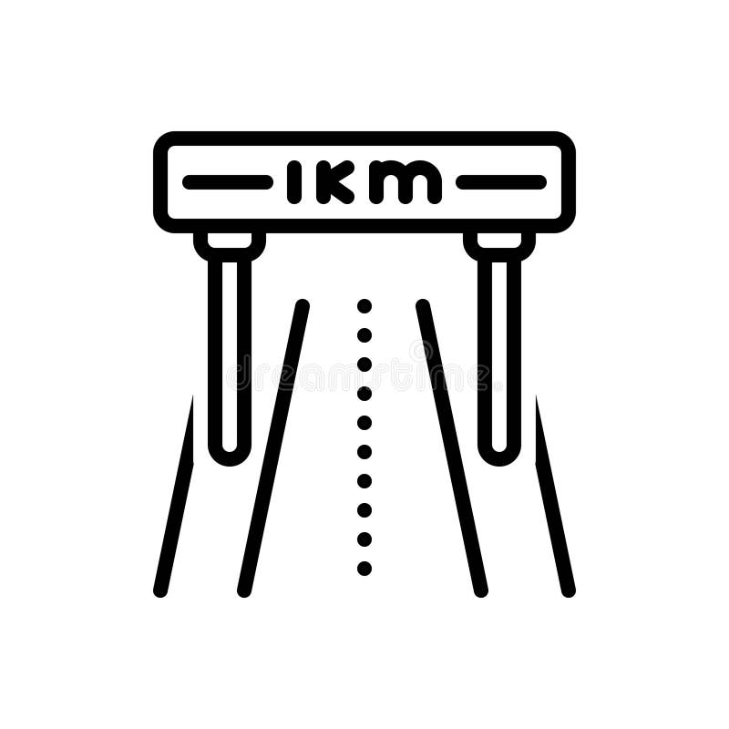 Distance Kilometers Sign Stock Illustrations – 98 Distance Kilometers ...