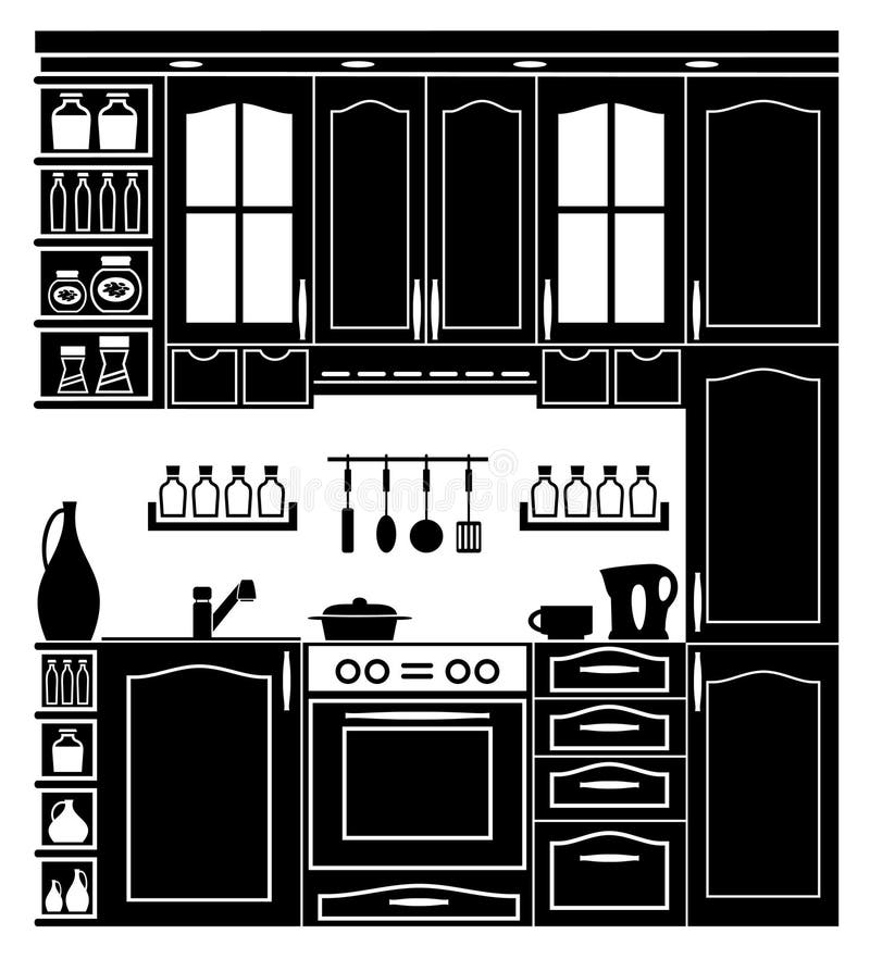 Icon of kitchen stock vector. Illustration of symbol - 28650902