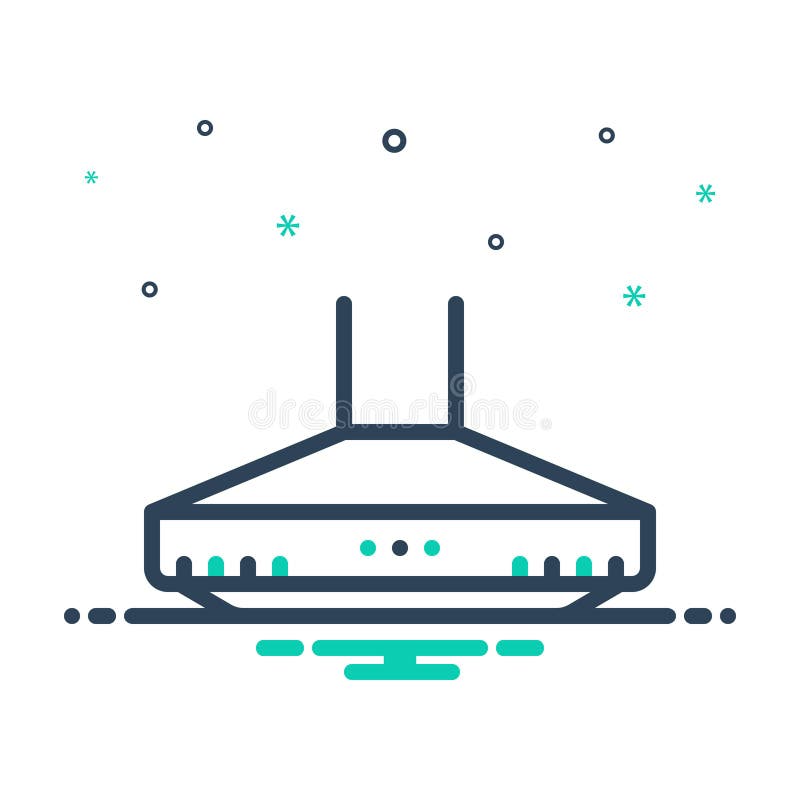 Mix Icon for Kitchen Hood, Smokestack and Smoke Stock Vector ...