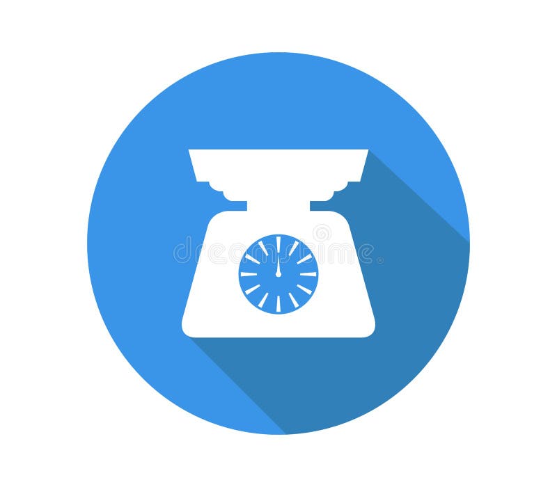 Kitchen Scale Icon Illustrated in Vector on White Background Stock ...