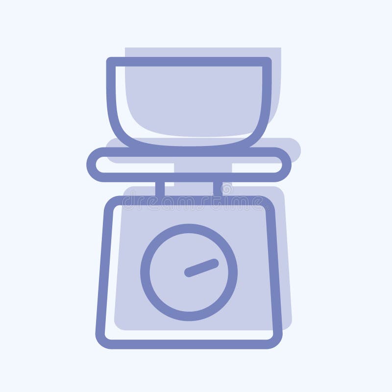 Icon Kitchen Scales. Suitable for Bakery Symbol. Two Tone Style. Simple ...