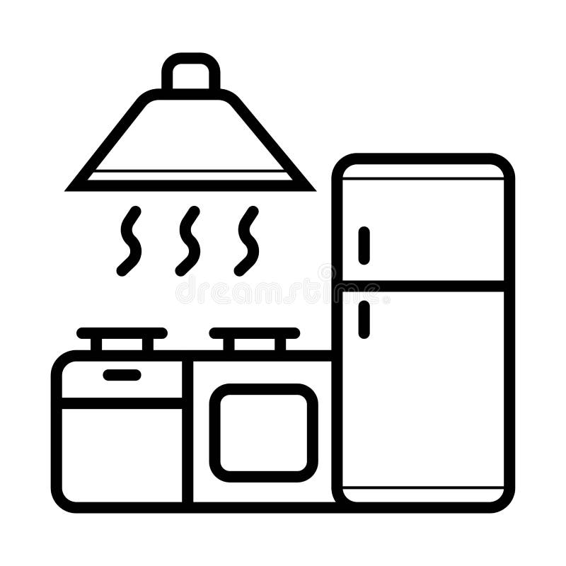 Icon of kitchen. vector stock vector. Illustration of indoors - 141177493