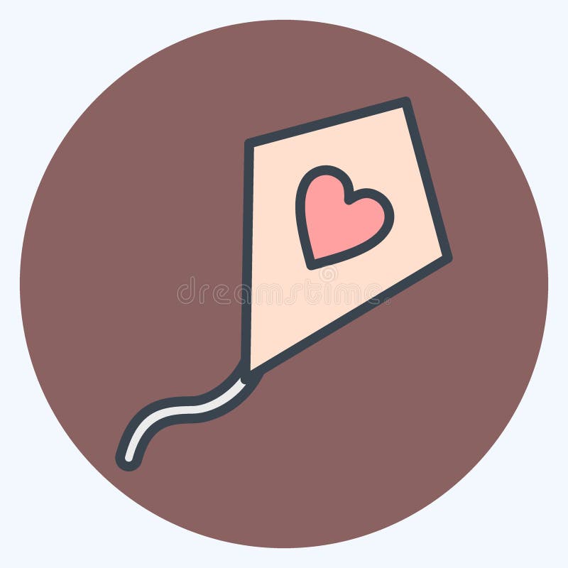 Icon Kite. Suitable for Summer Symbol. Color Mate Style. Simple Design ...