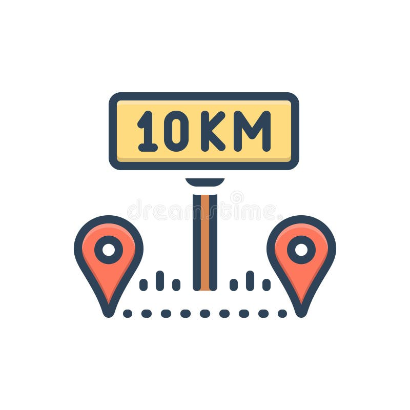 Kilometers Distance Stock Illustrations – 129 Kilometers Distance Stock ...