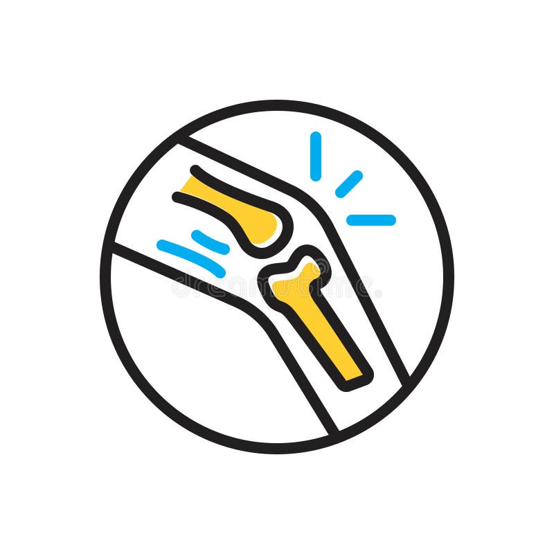 Multi Color Icon for Knee, Suffocation and Human Stock Illustration ...