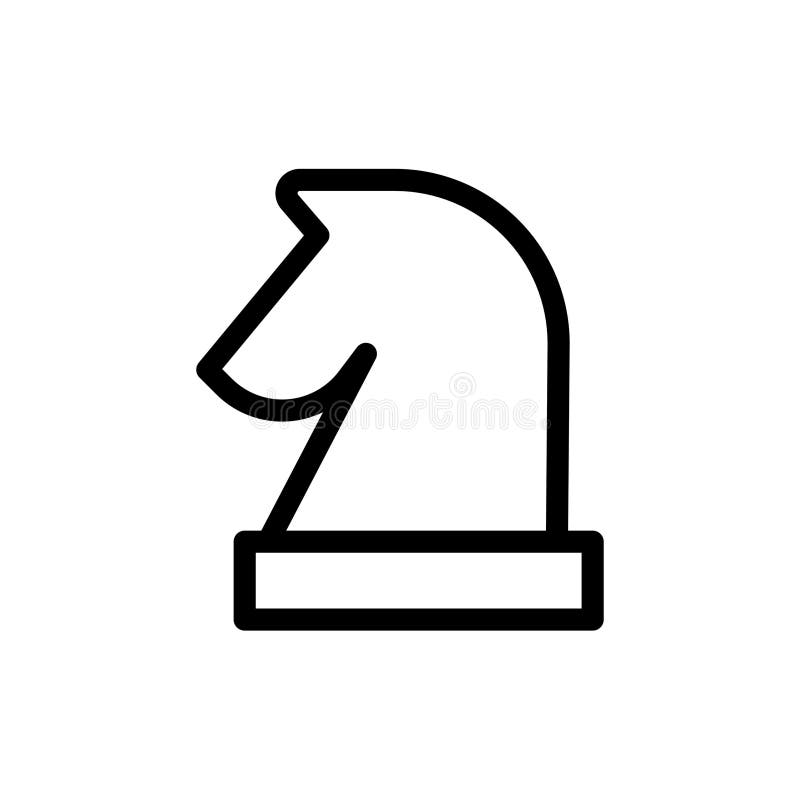 Icon Knight Chess Piece Symbol Design Stock Vector - Illustration of ...