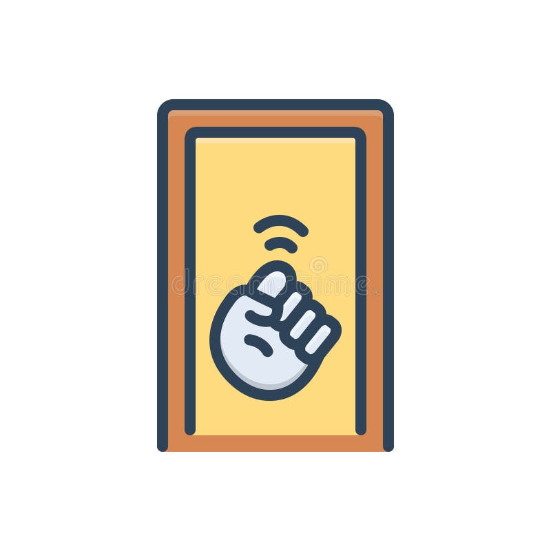 Color Illustration Icon for Knock, Door and Man Stock Vector ...