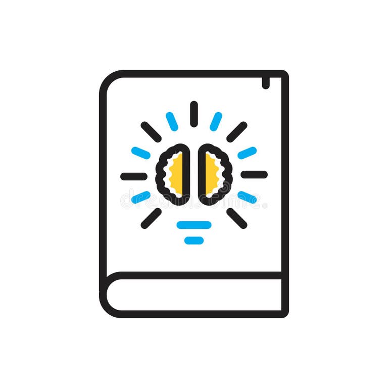 Multi Color Icon for Knowledge, Intelligence and Book Stock Vector ...
