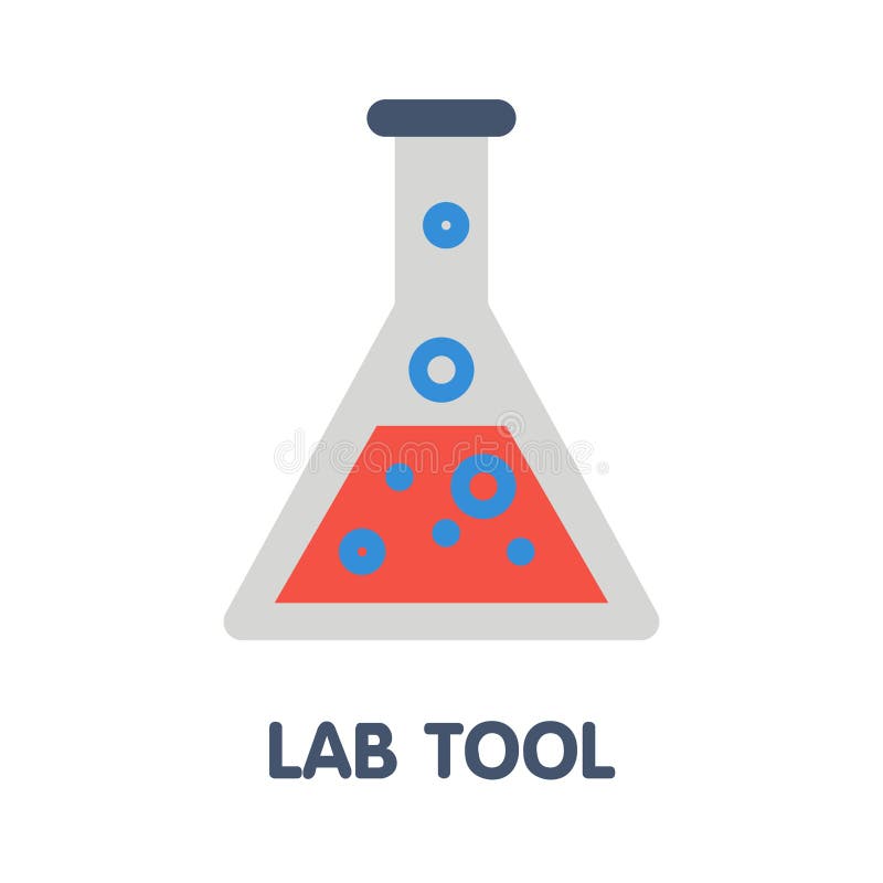Icon Lab Tool Flat Style Icon Design Illustration on White Background ...