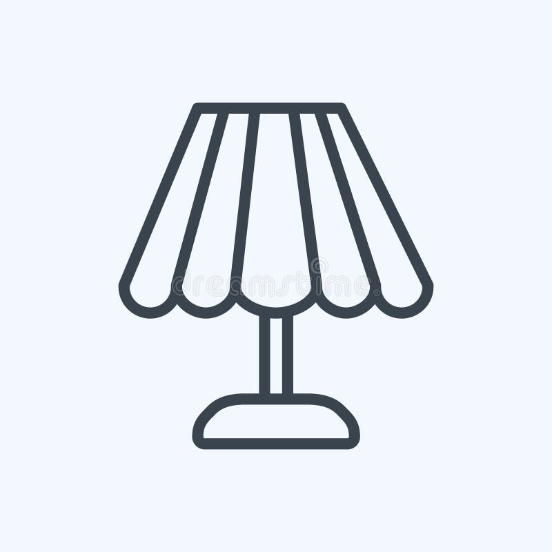 Icon Lamp. Suitable for Web Interface Symbol. Line Style. Simple Design ...