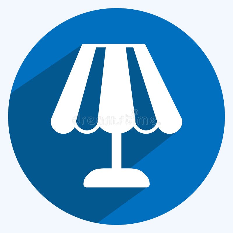 Icon Lamp. Suitable for Web Interface Symbol. Long Shadow Style. Simple ...
