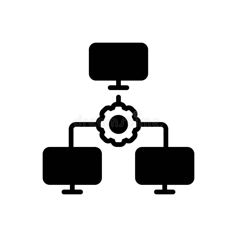 Black Solid Icon for Lan, Cable and Ethernet Stock Vector ...