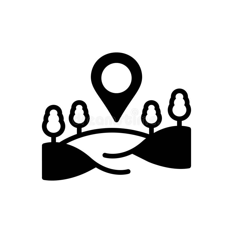 Land Location Icon. Vector Dimension Area Size Icon and Map Pin Stock ...