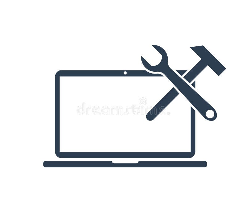 Icon Laptop Repair. Service Center, Repair Work Stock Illustration ...