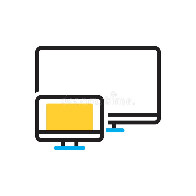 Multi Color Icon for Large, Big and Great Stock Illustration ...